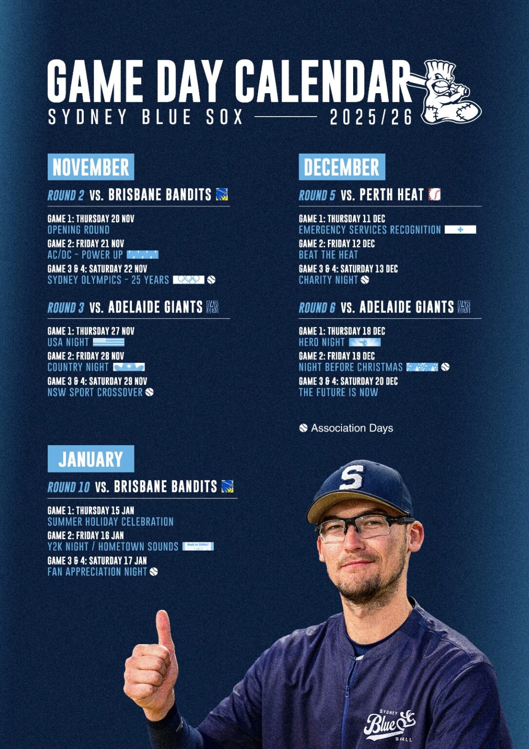 Game Day Information | Sydney Blue Sox